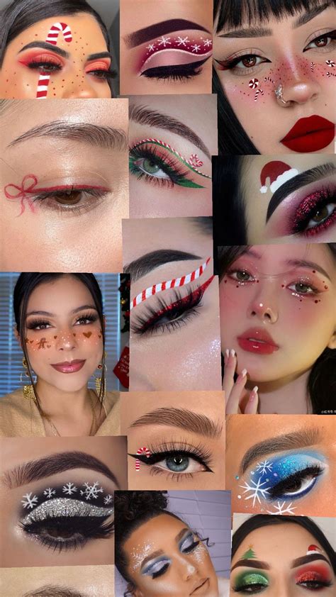 Maquillage De Noël 🎄🎅 Maquillage Noël Facile Maquillage Noel Maquillage Noël Simple