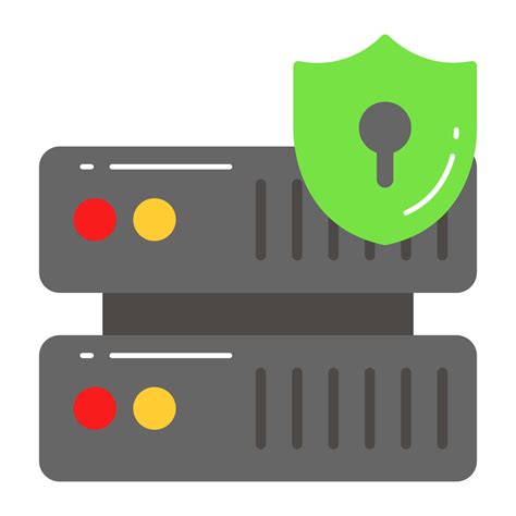 Protection Shield With Data Server Showing Concept Of Data Server Security 20940001 Vector Art