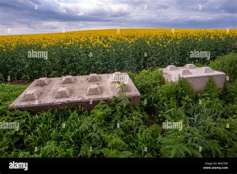 Block On The Landscape Large Concrete Blocks Looking Like Giant Lego Bricks Used By Farmers To