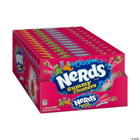 36 Oz Nerds® Gummy Clusters Rainbow Chewy Candies 12 Pc Oriental Trading