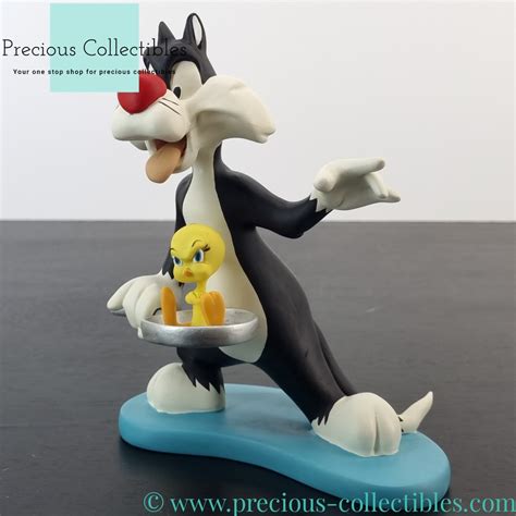 Extremely Rare Vintage Sylvester And Tweety Bird Statue Produced By David Kracov For Warner