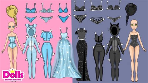 Как нарисовать красивую одежду для бумажной куклы Увлекательная игра с рисованием Ravlyk