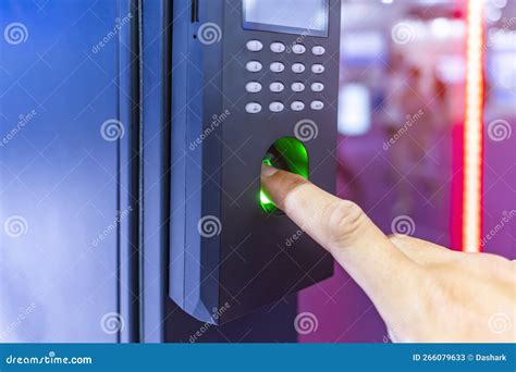 Staff Push Down Electronic Control Machine With Finger Scan To Access The Door Of Or Data Center