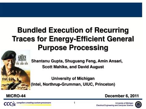 Ppt Bundled Execution Of Recurring Traces For Energy Efficient General Purpose Processing