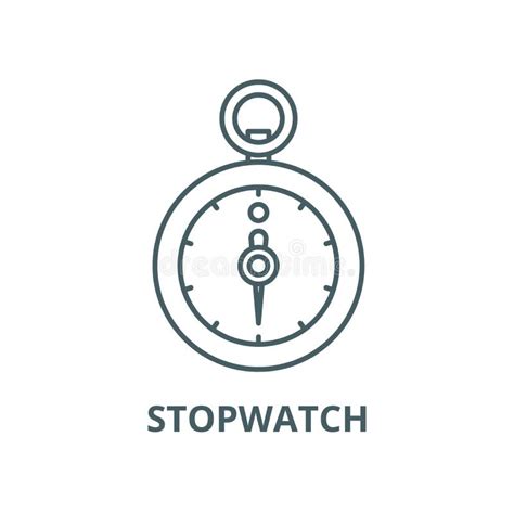 Stopwatchtimer Vector Line Icon Linear Concept Outline Sign Symbol Stock Vector