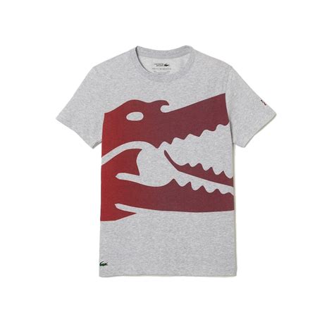 Lacoste Novak Djokovic T Shirt Silver Chine Tennisxpert