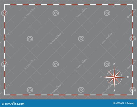 Blank Chart With Compass Rose Stock Vector Illustration Of North