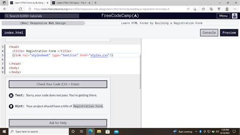Hello Everyone Please I Need Help In Step 4 Html Css The Freecodecamp Forum
