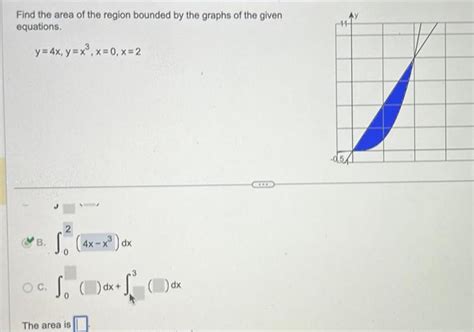 [answered] Find The Area Of The Region Bounded By The Graphs Of The