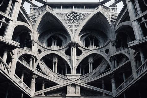 Premium Photo Symmetrical Architecture Banner Modern Geometric Shapes Background