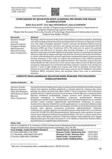Pdf Comparison Of Quantum Deep Learning Methods For Image Classification
