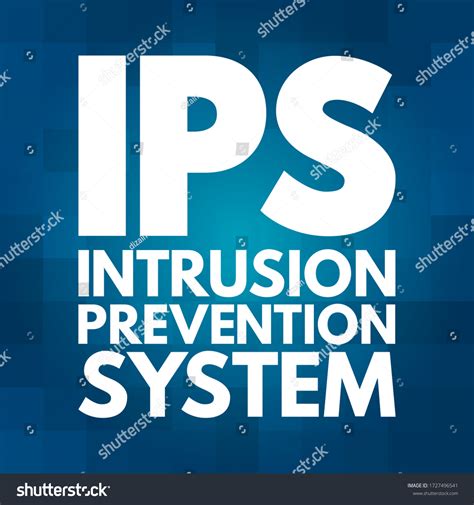 ips intrusion prevention system acronym royalty free stock vector