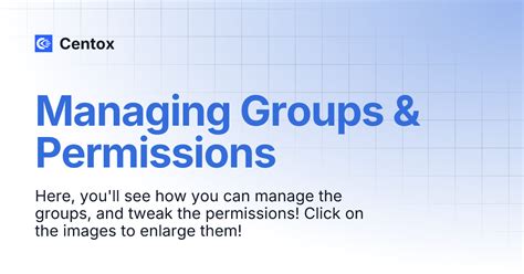 Managing Groups And Permissions Centox
