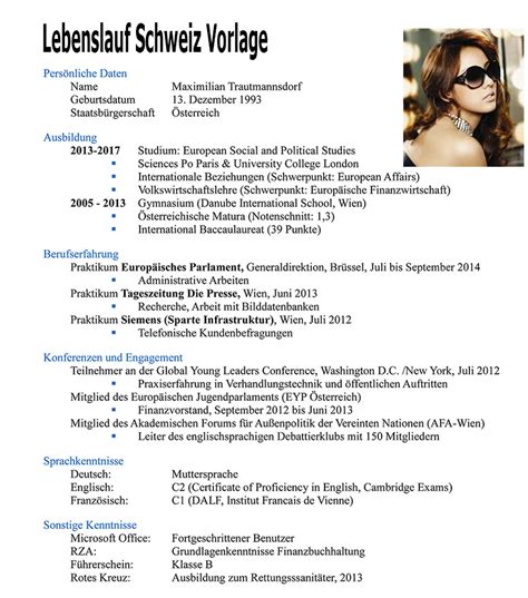 Lebenslauf Schweiz Vorlage Lebenslauf Vorlage Lebenslauf Muster