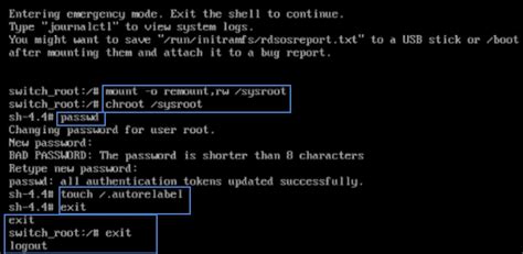 How To Break Reset Root Password In RHEL CentOS