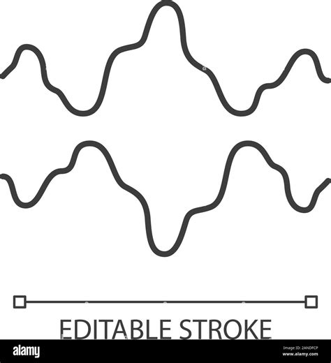 abstract fluid waveforms linear icon thin line illustration music