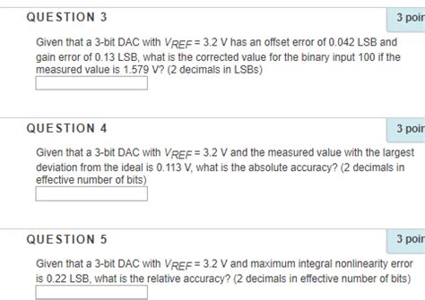QUESTION Poin Given That A Bit DAC With VREF Chegg