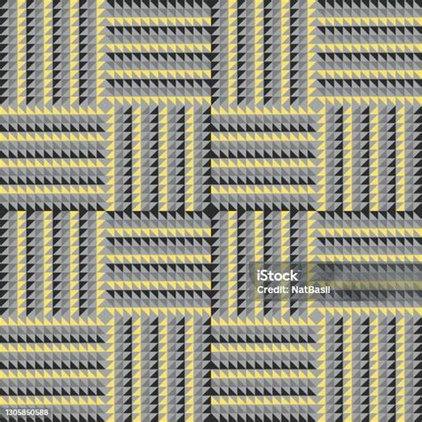 회색과 노란색 색상의 기하학적 원활한 패턴 트렌디 한 색상 0명에 대한 스톡 벡터 아트 및 기타 이미지 0명 3차원 형태