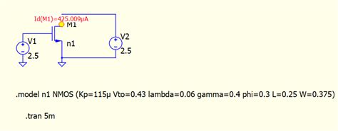 Mosfet Why Simulation Of Single Nmos Pmos On Ltspice Has Big Difference With Manual
