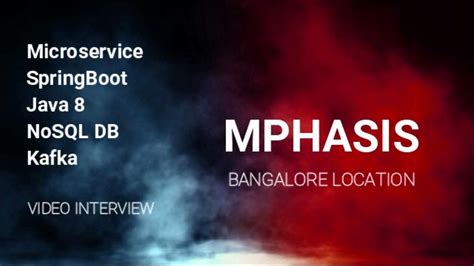 Selected Mphasis Java Microservice Spring Boot Real Time Interview