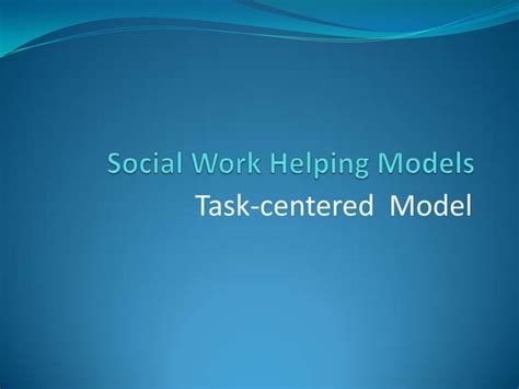 Task Centered Model Pptx Resume Writing And Advice Job Search