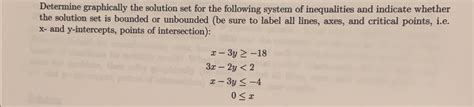 Solved Determine Graphically The Solution Set For The Chegg