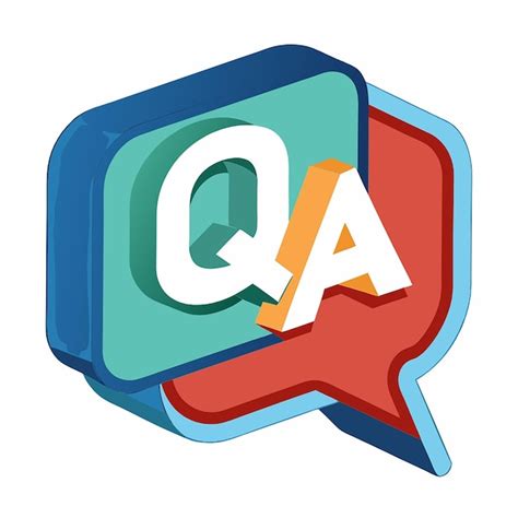 speech bubble with q and a letters questions and answers faq chat 3d