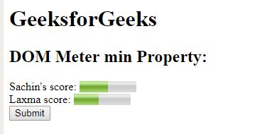 HTML DOM Mètre min Propriété StackLima