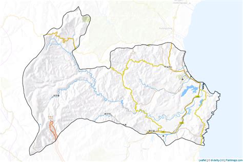 sample maps of orang generated with map cropping masking tool