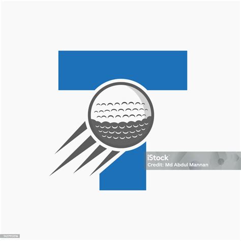 편지 T 골프 로고 개념 움직이는 골프 볼 아이콘 하키 스포츠 로고 타입 기호 벡터 템플릿 겨울에 대한 스톡 벡터 아트 및 기타 이미지 Istock