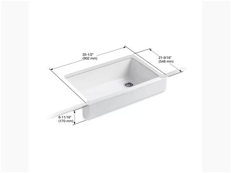 K 6488 0 Whitehaven™ 35 12 Undermount Single Bowl Farmhouse Kitchen