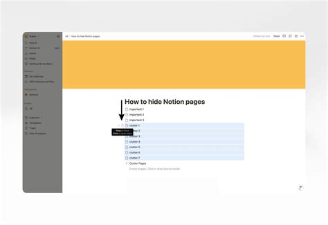 How To Hide Pages In Notion 4 Simple Steps