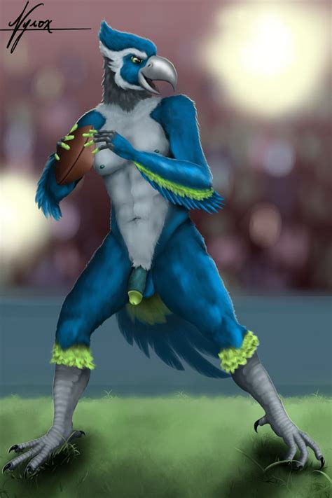 Rule 34 Anthro Avian Beak Bird Bird Feet Blitz Blue Body Blue Feathers Claws Feathers Flaccid