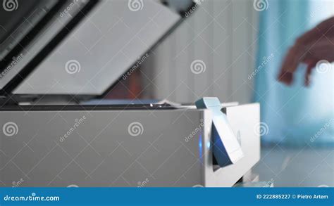 Using The Printer To Scanning The Document Stock Video Video Of Copy Computer 222885227