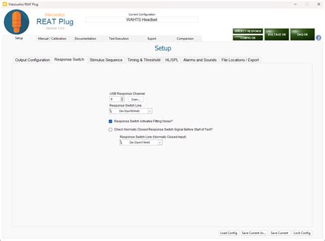 Setup Response Switch Viacoustics