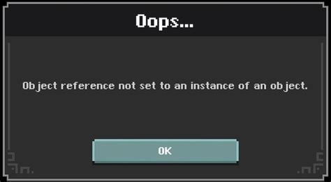 Object Reference Not Set To An Instance Of An Object R Smapi