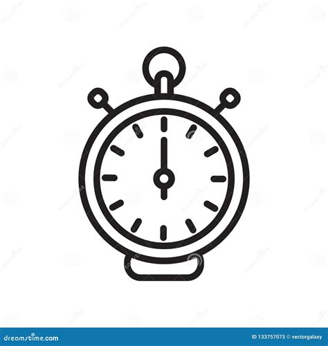Stopwatch Icon Vector Sign And Symbol Isolated On White Background