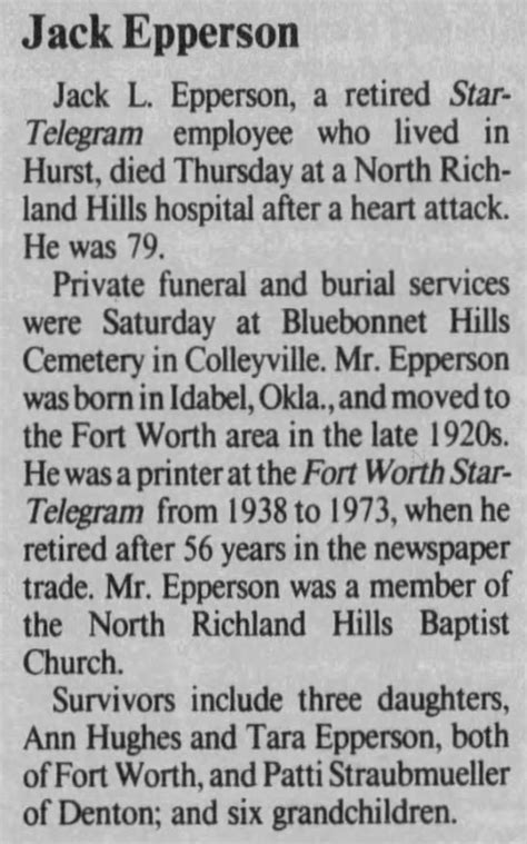 Jack Leon Epperson 1908 1987 Find A Grave Memorial