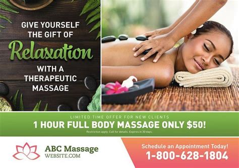 6 Genius Massage Direct Mail Postcard Marketing Examples