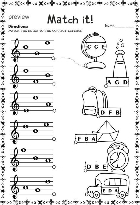 Note Naming Worksheet Treble Clef