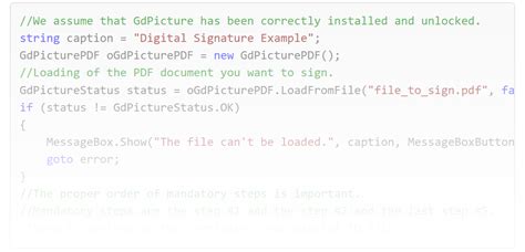 pdf signature library prebuilt signature tools gdpicture