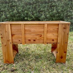 Raised Cedar Planter Box Stylish And Sturdy Etsy