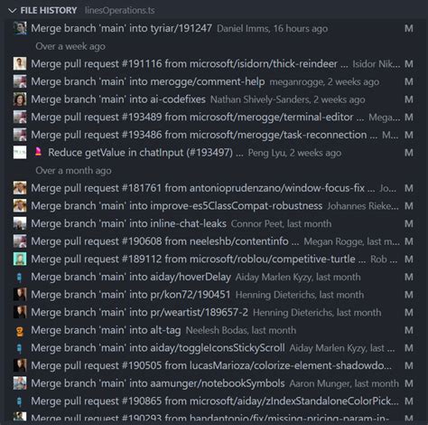 Allow Filtering Of Merge Commits In File History View · Issue 2944