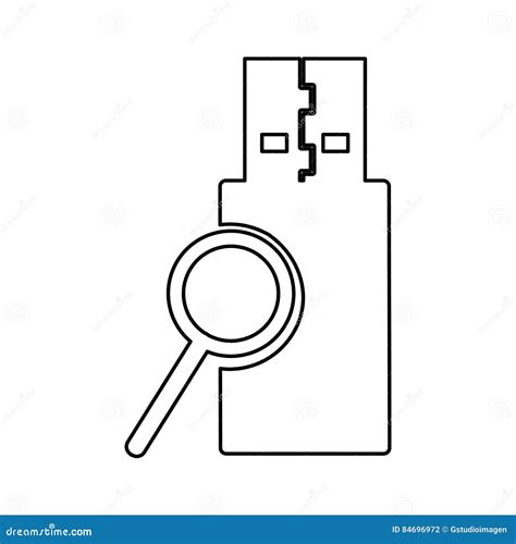 Usb Memory Isolated Icon Stock Illustration Illustration Of Connection
