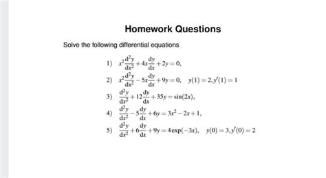 answered solve the following differential… bartleby