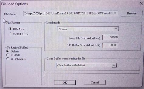 Xgpro Parameters Badcaps