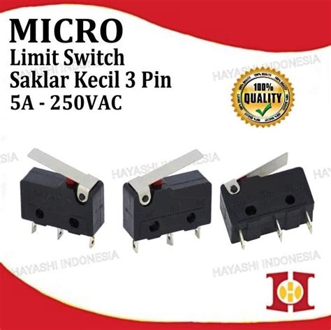 Micro Limit Switch Saklar Kecil Mini On Off No Nc 3 Pin Gagang 5a 250v 10pc Lazada Indonesia