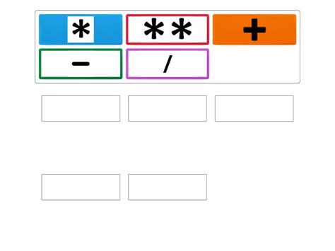 المعاملات الرياضية في بايثون ضعي رمز المعاملات الرياضية بجانب العملية الرياضية المناسب لها