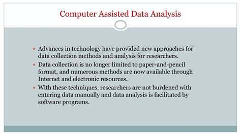 computer assisted data analysis hands on practice ppt