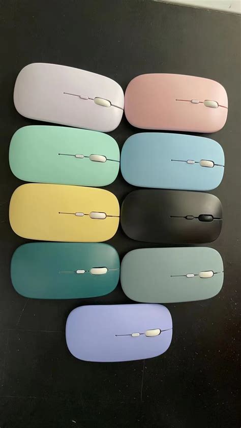 Wireless Mouse With 15 Colors Available Rechargeable Ergonomic